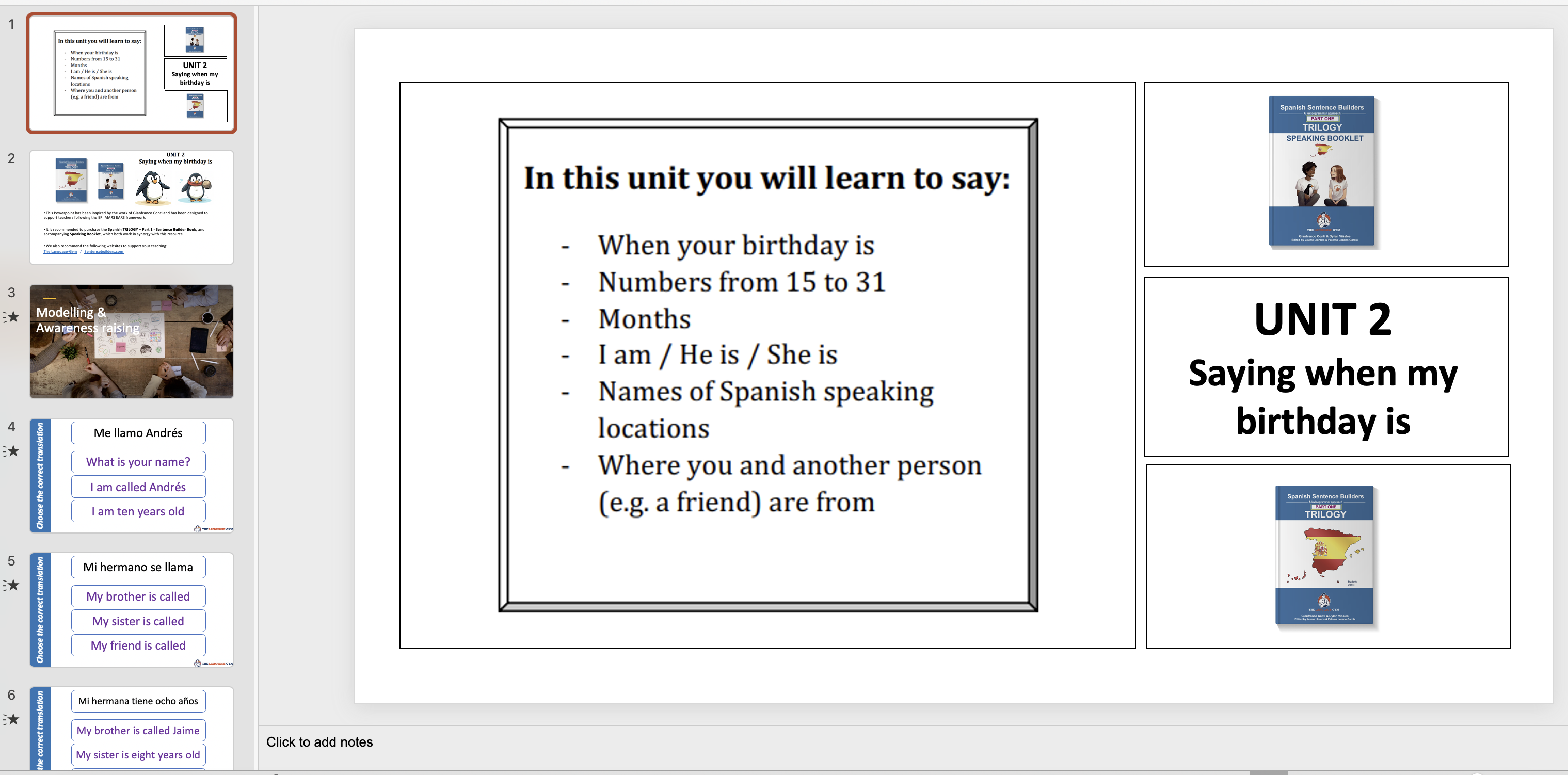 Language Gym - Materials