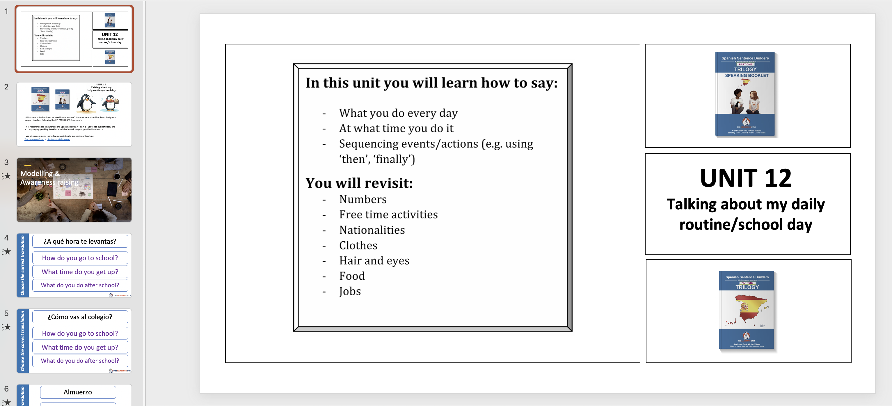 Language Gym - Materials