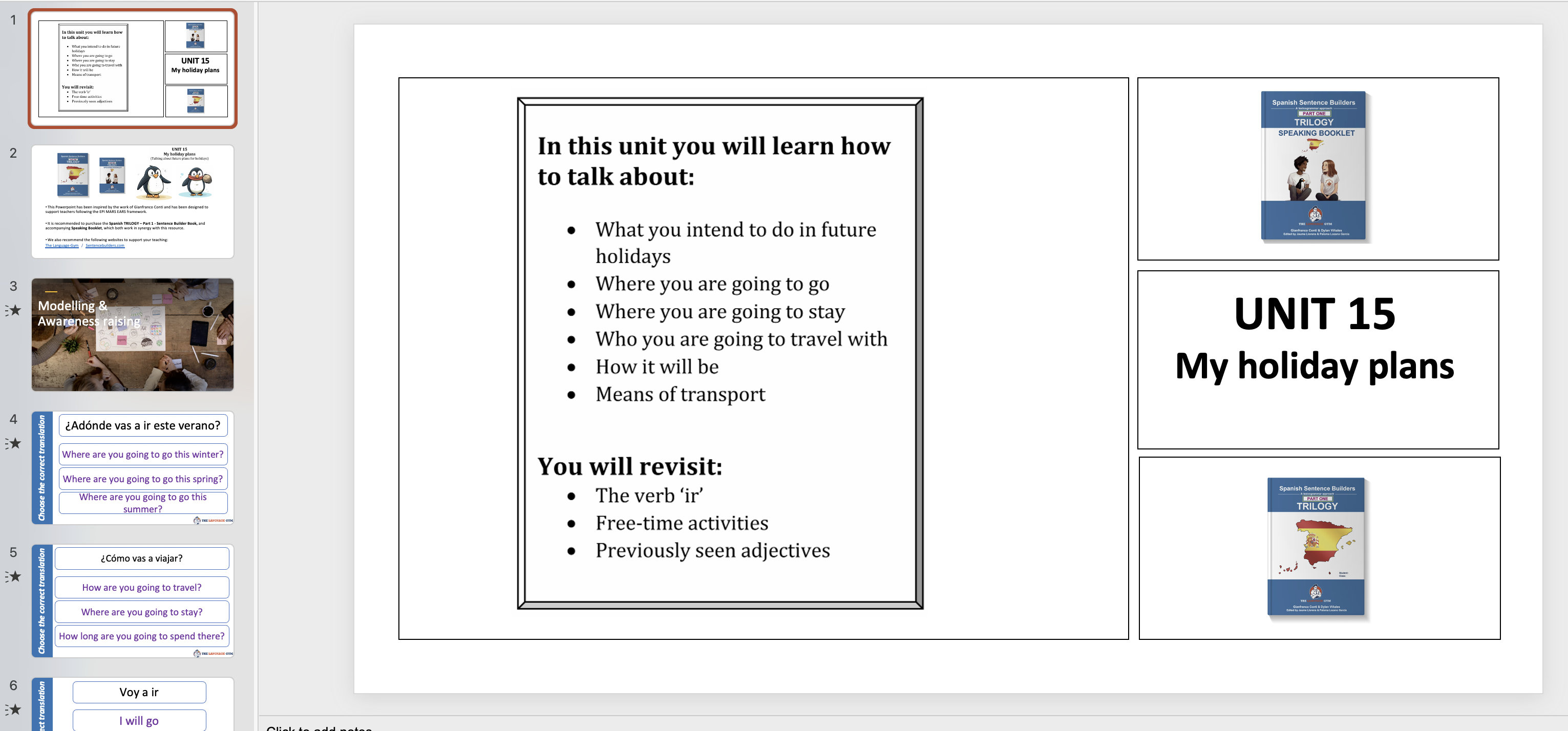 Language Gym - Materials